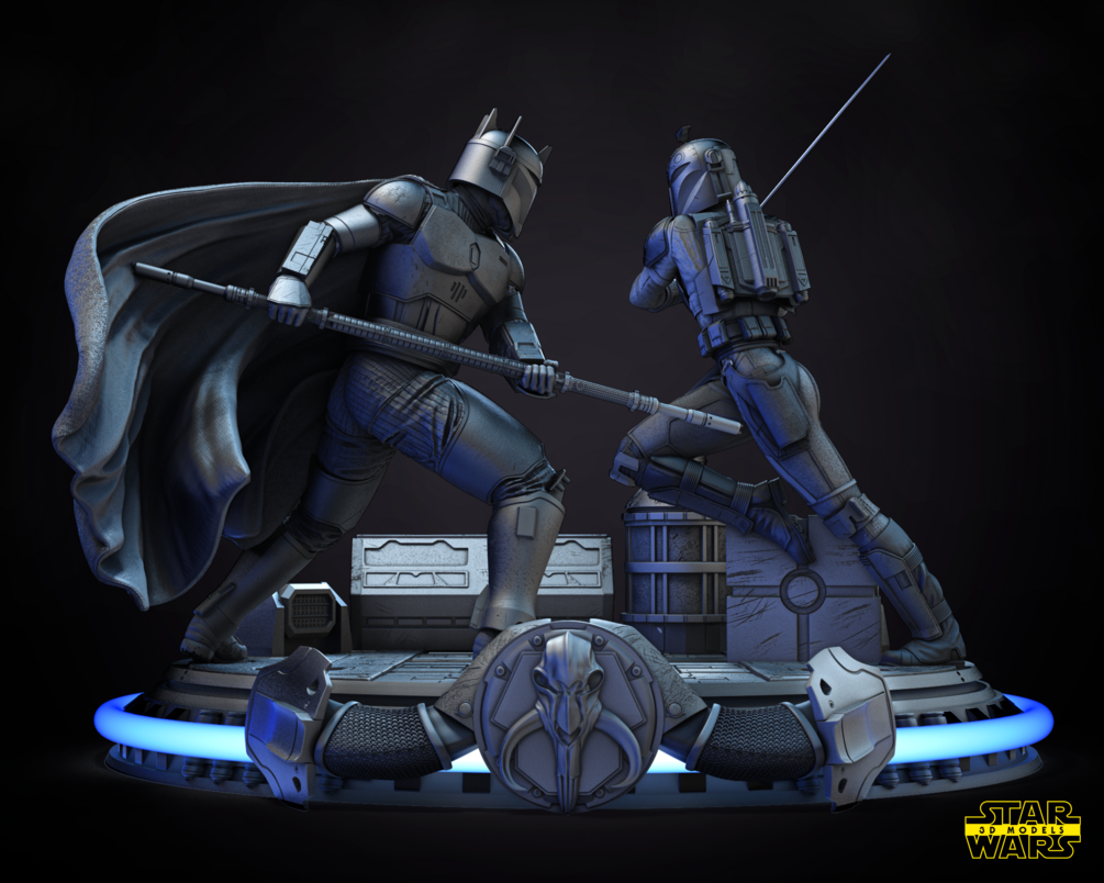 Bo Katan and Moff Gideon Diorama (Model Kit) – JKL Creators