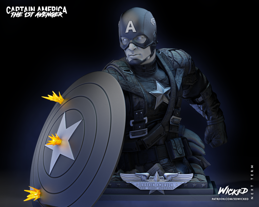 Captain America Bust (Model Kit) – JKL Creators