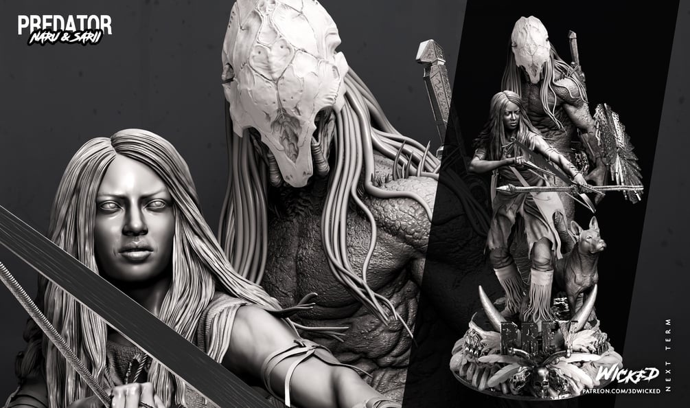 Predator and Naru Prey Diorama – JKL Creators