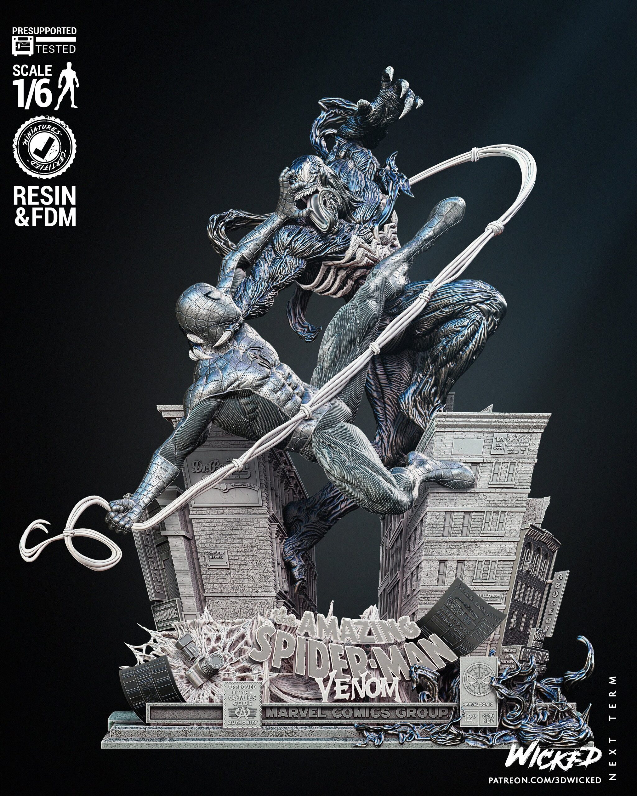 Spiderman vs Venom Diorama (Model Kit) – JKL Creators