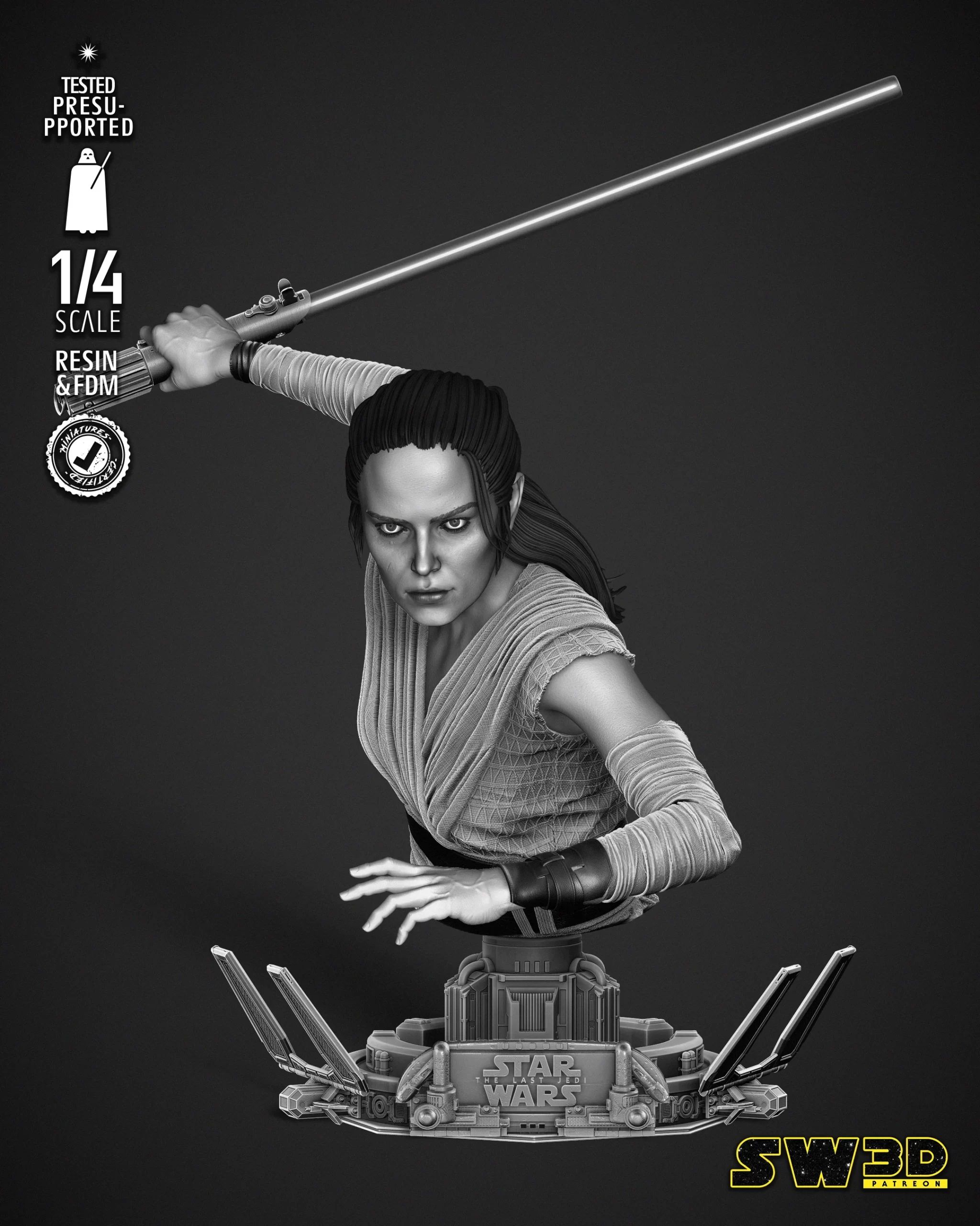 Last Jedi Rey Bust (Model Kit) – JKL Creators