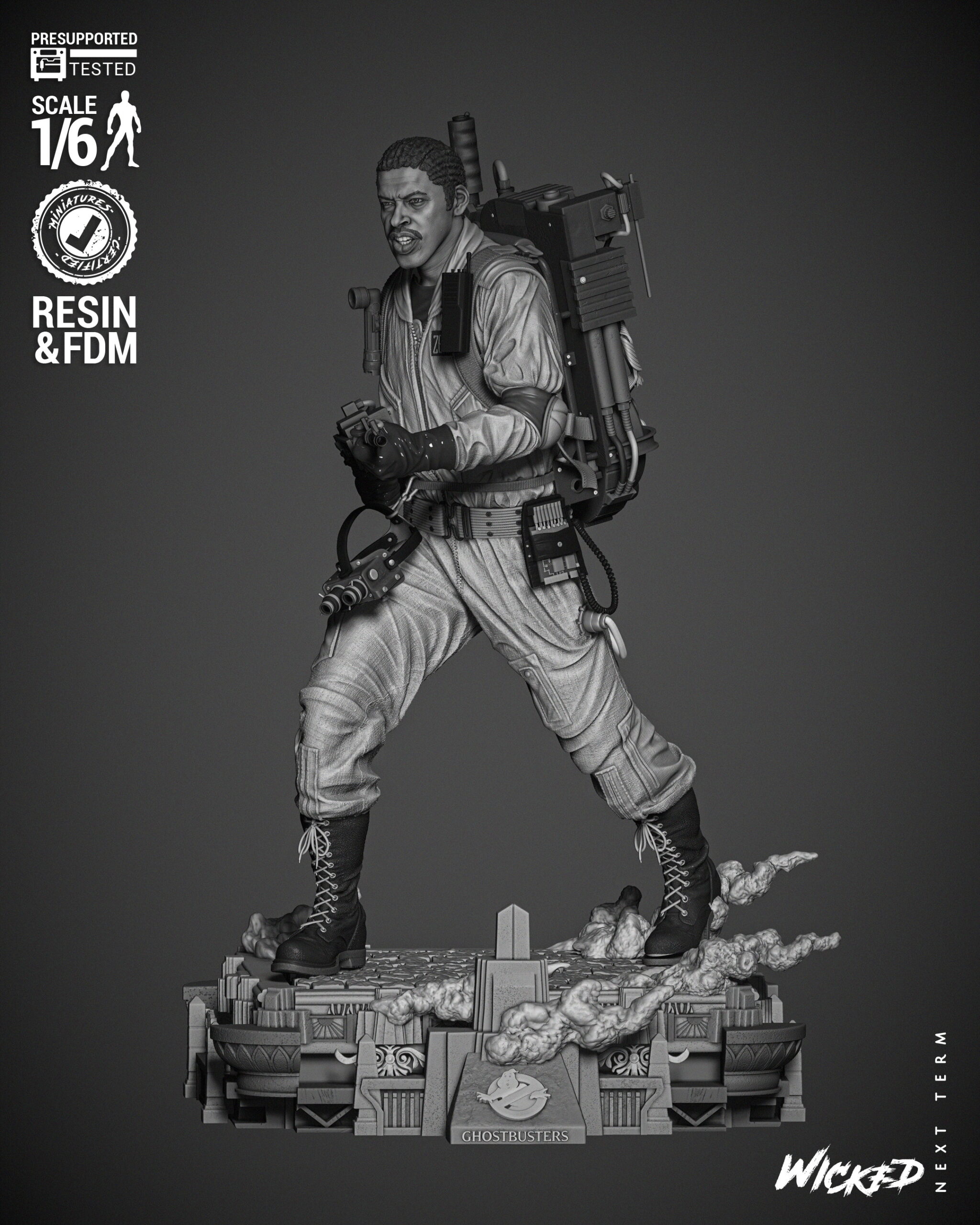 Ghostbusters Winston Zeddemore Sculpture – JKL Creators